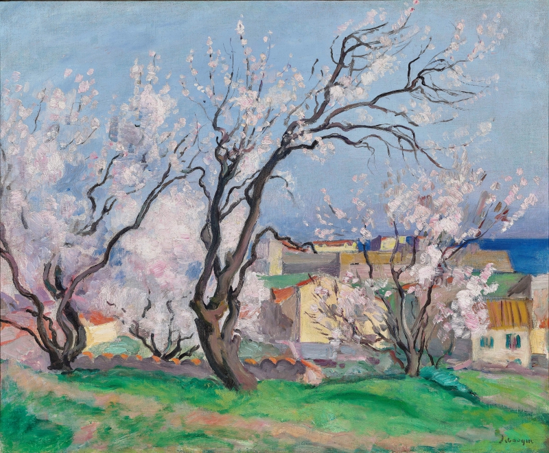 LES AMANDIERS EN FLEURS COLLIOURE BLUeHENDE MANDELBAeUME COLLIOURE Lebasque Henri - Kunsthandel ...